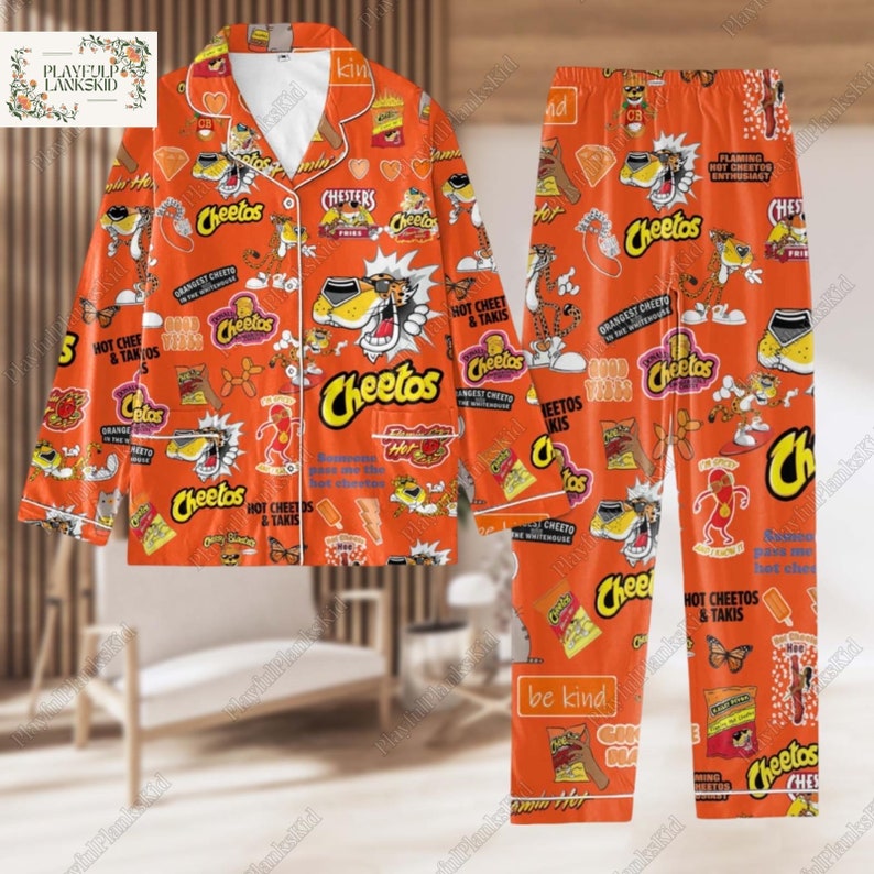 Cheetos Snack Pajamas, Cheetos Cracker Loungewear, Cheetos Crunchy Long ...