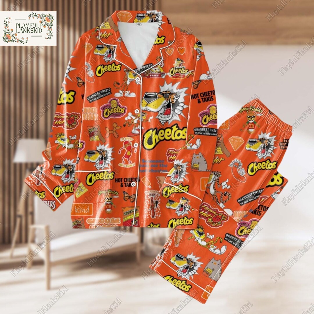 Cheetos Snack Pajamas, Cheetos Cracker Loungewear, Cheetos Crunchy Long ...