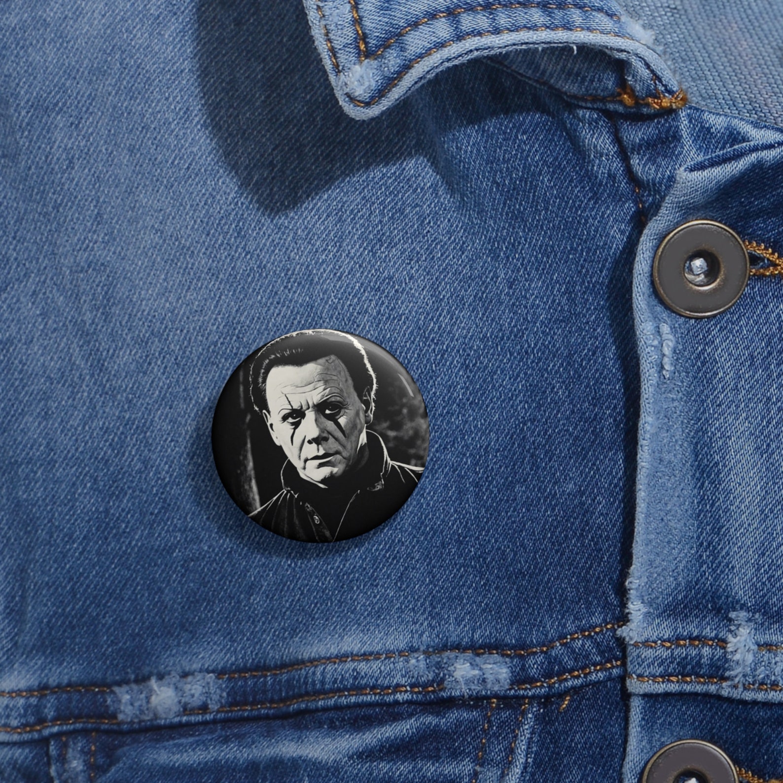 Creepy Clown Killer Halloween Pin Button 1.25" - Halloween Pin Button ...