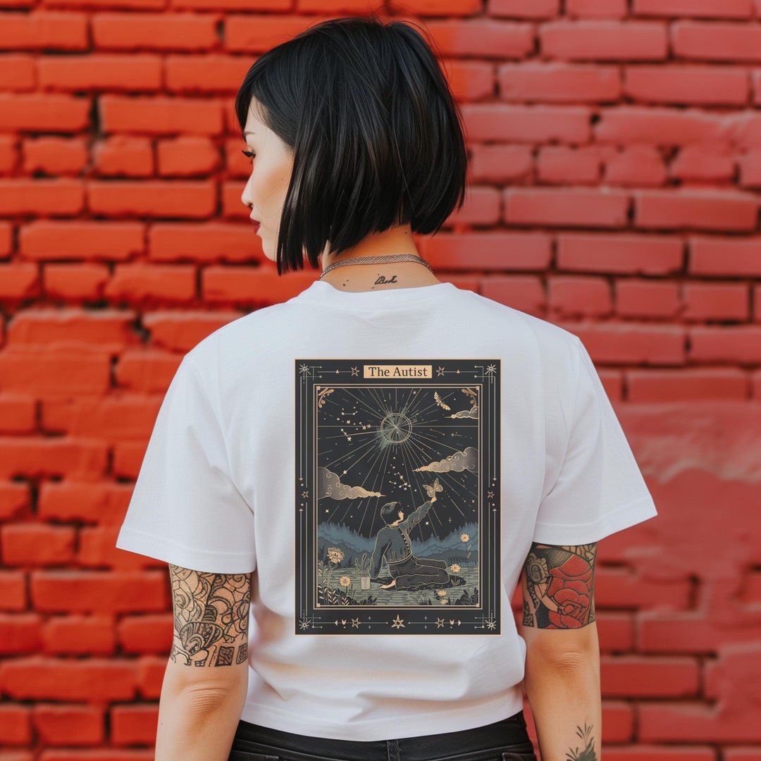 Autism Awareness Shirt in Tarot Card Style, Minimalistic Aesthetic ...