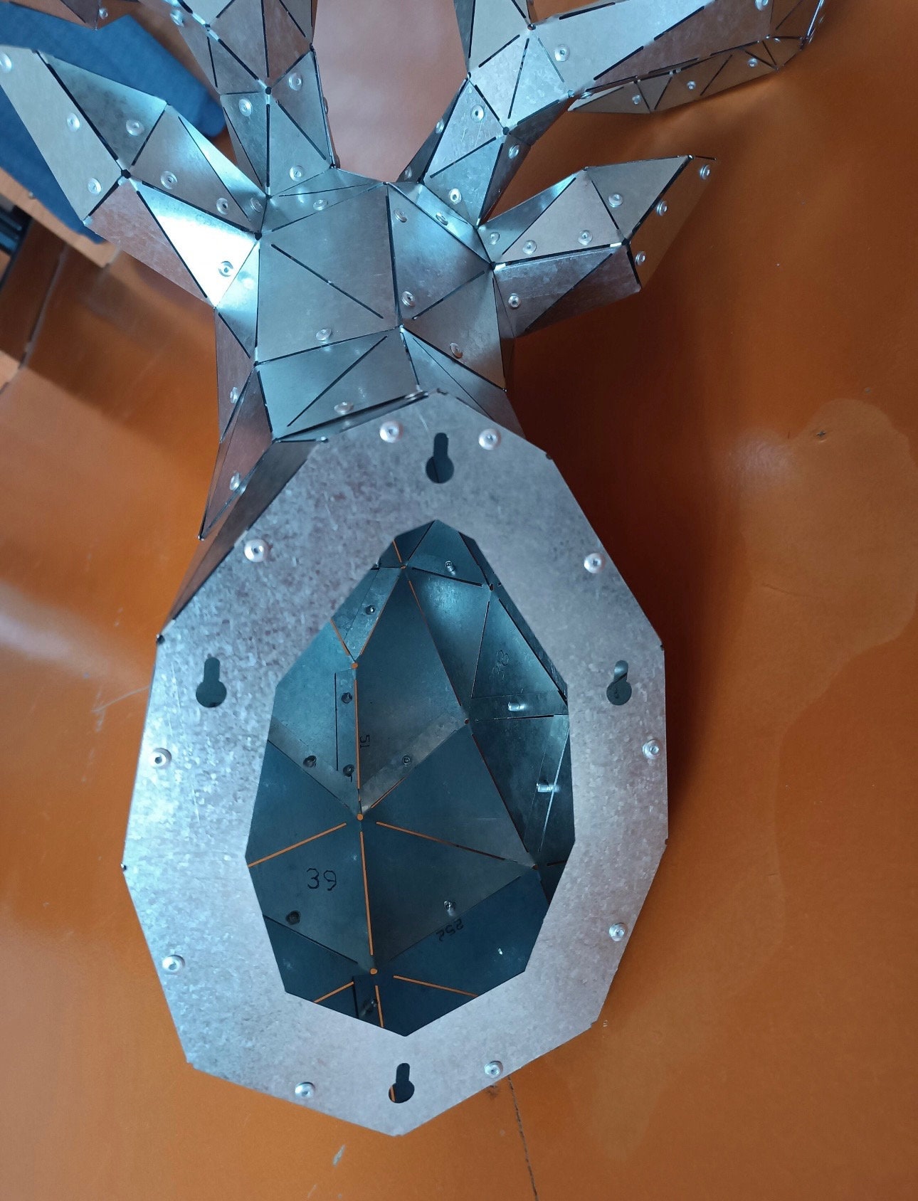 3D Metal Art Wall Decor Deer/buck Head Metal Wall Sculpture, Geometric ...