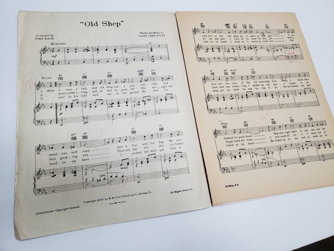 Elvis Presley Old Shep Sheet Music - Etsy