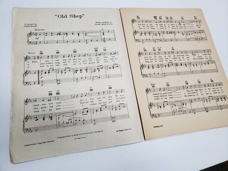 Elvis Presley Old Shep Sheet Music - Etsy
