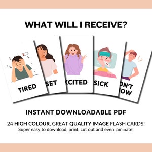 Feelings Communication Cards - Printable Communication Aid for Children ...