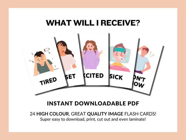 Feelings Communication Cards - Printable Communication Aid for Children ...