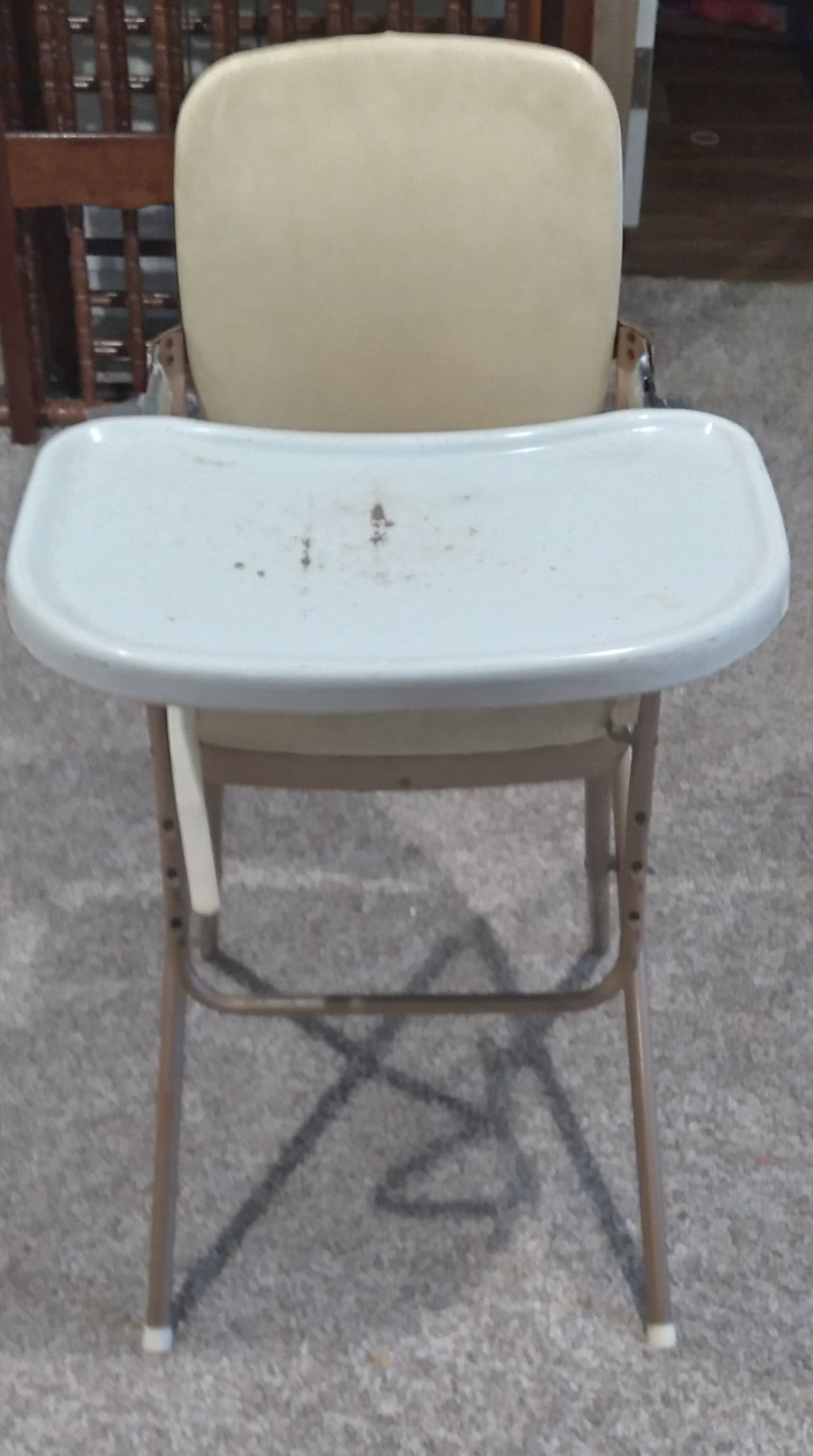 Vintage 1950's Metal High Chair With Tray - Etsy