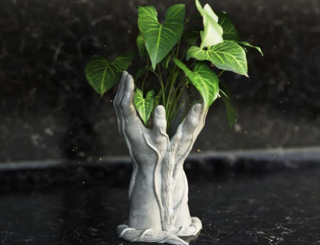 Root Hands Vase for Indoor Plant Display, Unique Desk Decoration, Exclusive Gift Idea, Premium ...