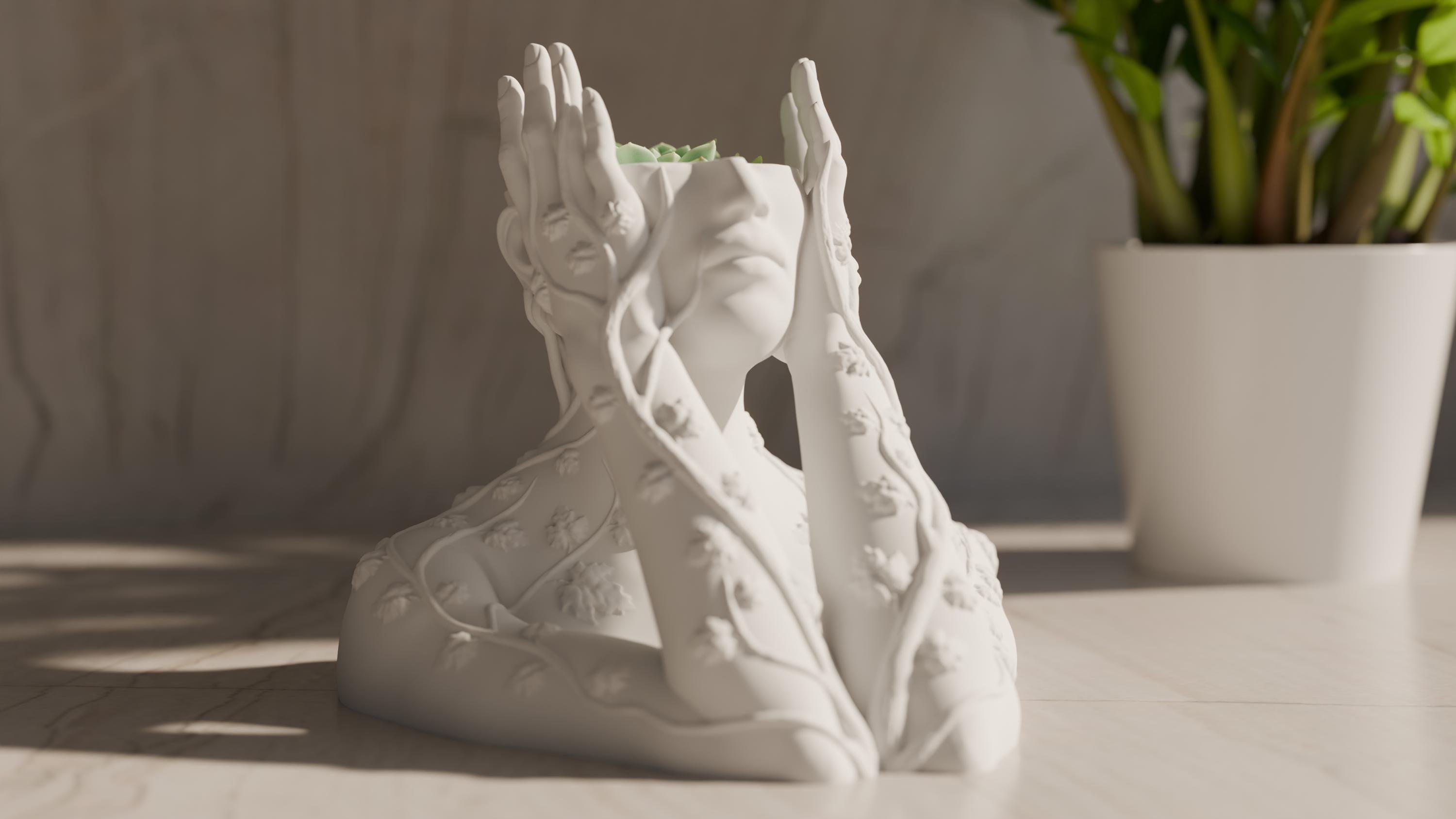 3d-printed Female Torso Planter – Modern Boho Body Vase, Unique Indoor ...