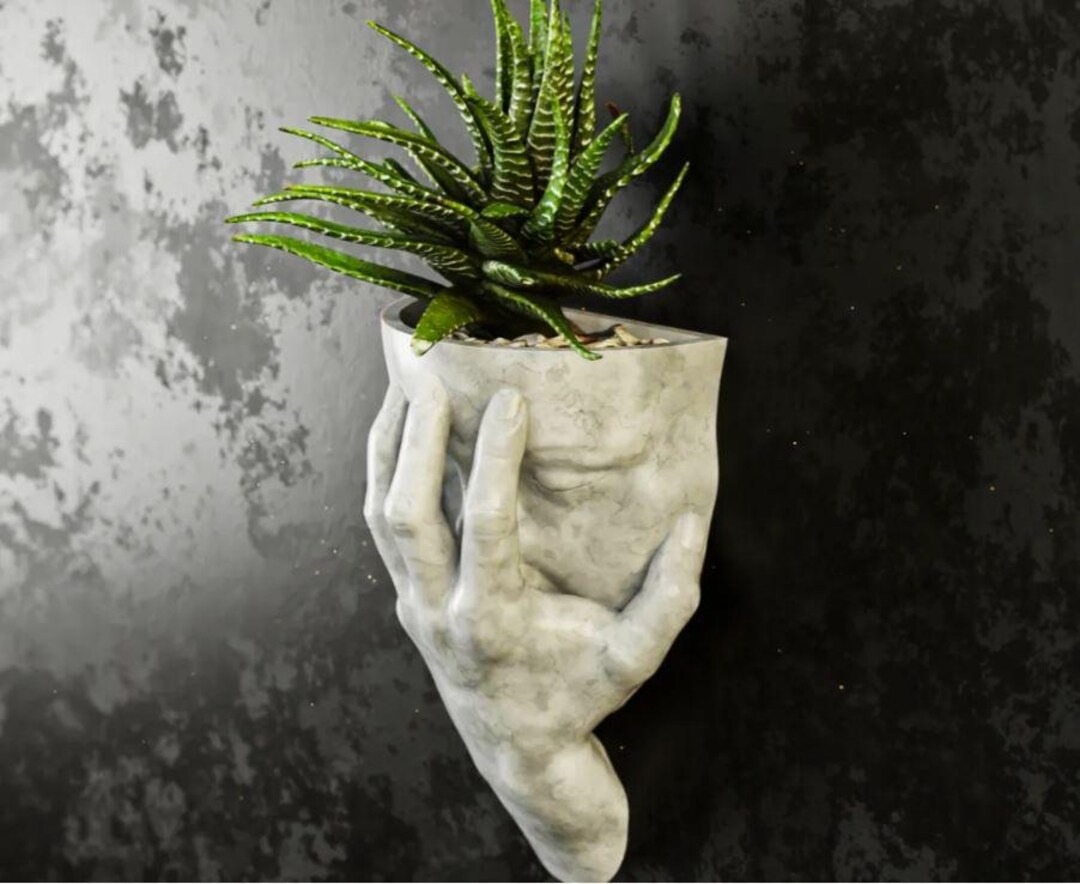 3D Printed Woman Face Planter: Boho Wall-mounted Succulent Vase - Etsy