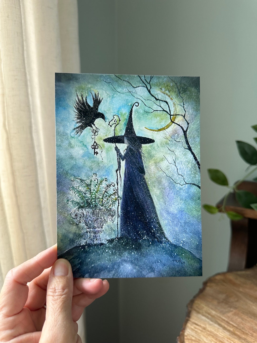 Last 9 Giclee Fine Art Print Witch Raven Crow Black Bird Autumn Fall ...