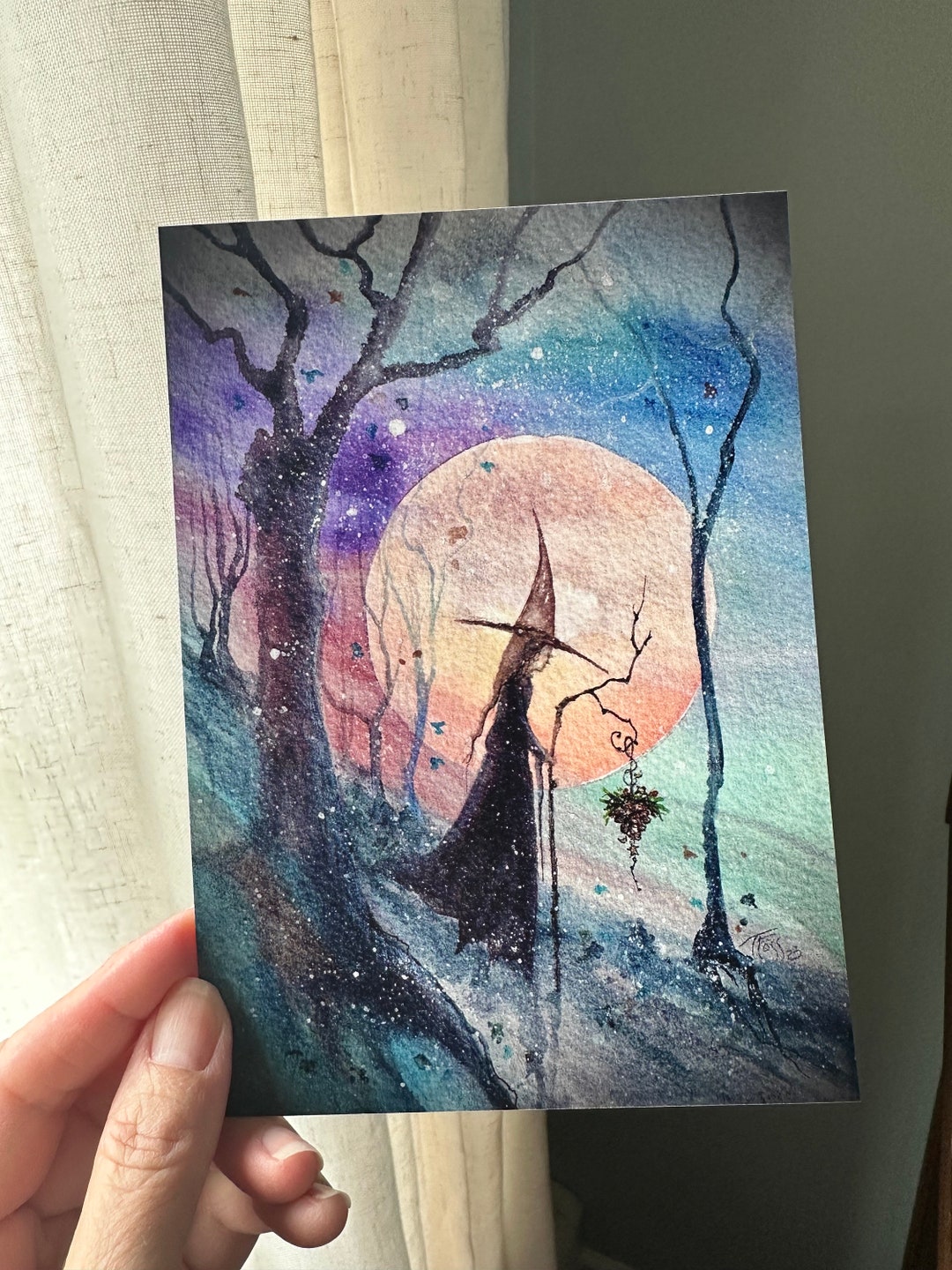 Last One Giclee Fine Art Print Witch Winter Yule Christmas Autumn Fall ...