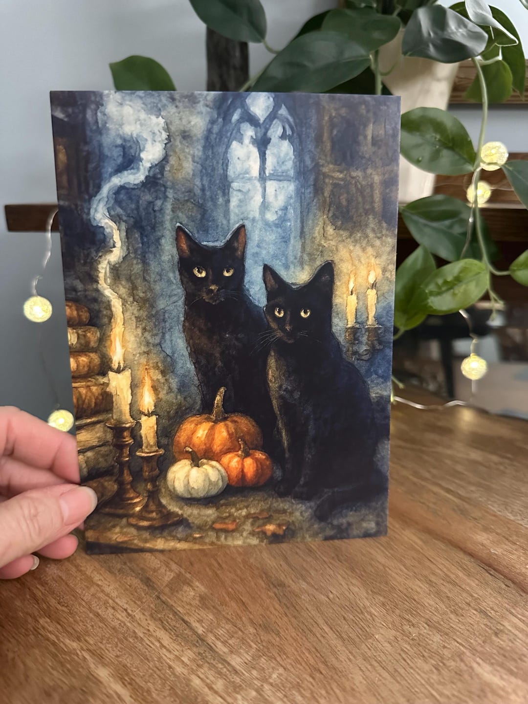 Art Print Terri Ann Foss Black Cats Witch Autumn Fall Moon Halloween - Etsy
