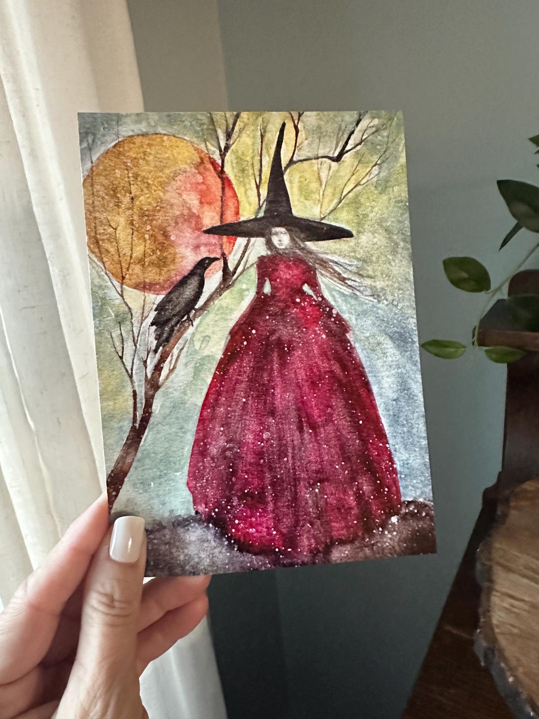 Last 3 Giclee Fine Art Print Witch Cat Raven Crow Black Bird Autumn ...