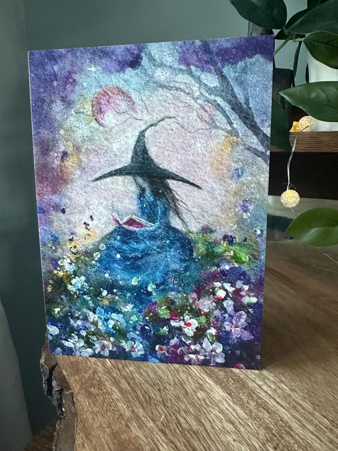 Art Print Terri Ann Foss Witch Moon Book Spring Summer Flowers ...