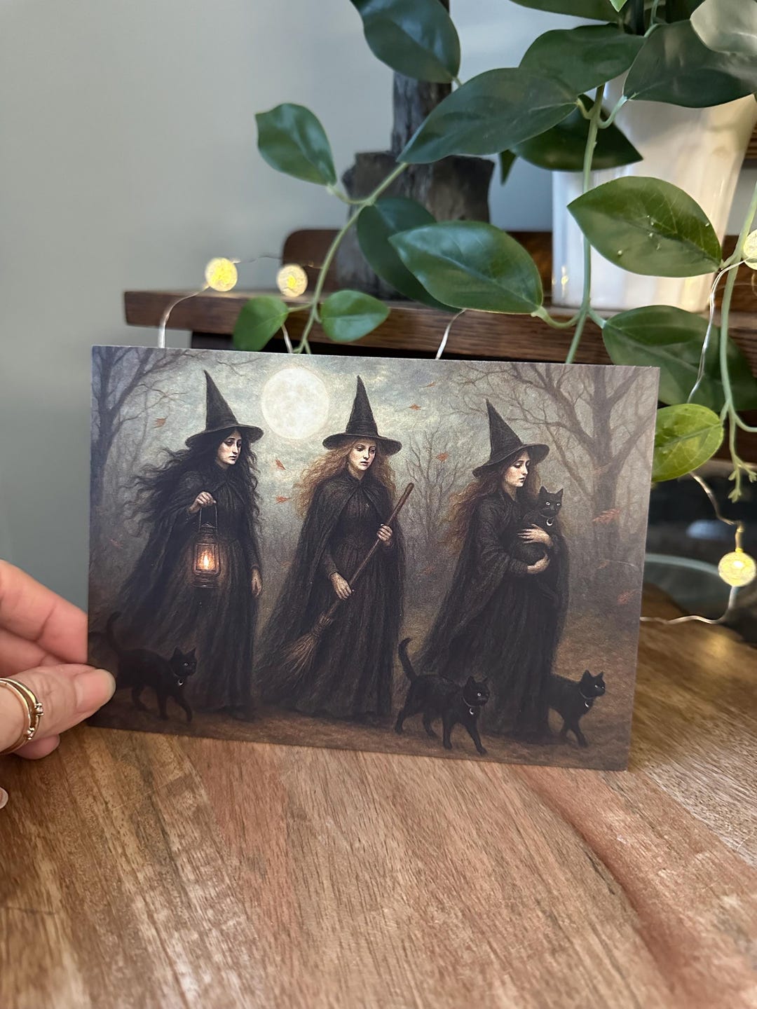 Art Print Terri Ann Foss Black Cats Cat Witch Sisters Coven Sisters ...