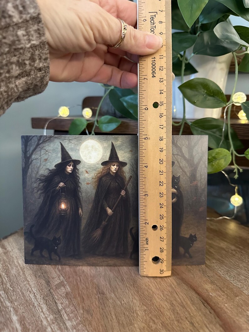 Art Print Terri Ann Foss Black Cats Cat Witch Sisters Coven Sisters ...