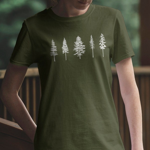 Pine Trees T Shirt - Etsy