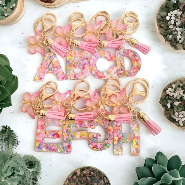 Alphabet Keychain - Etsy