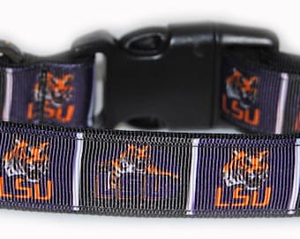 LSU Louisiana State Football Dog Collar Paw Print - Etsy