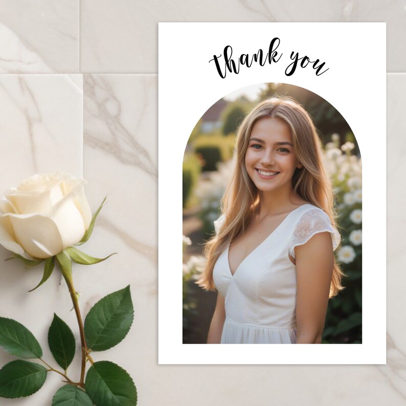 Arch Top Graduation Thank You Template, Self Edit Modern Grad Thank You ...