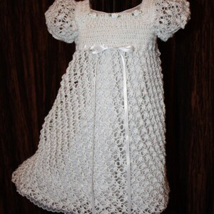 Brooke Crochet Blessing / Christening Dress, Christening Gown, Baptism ...