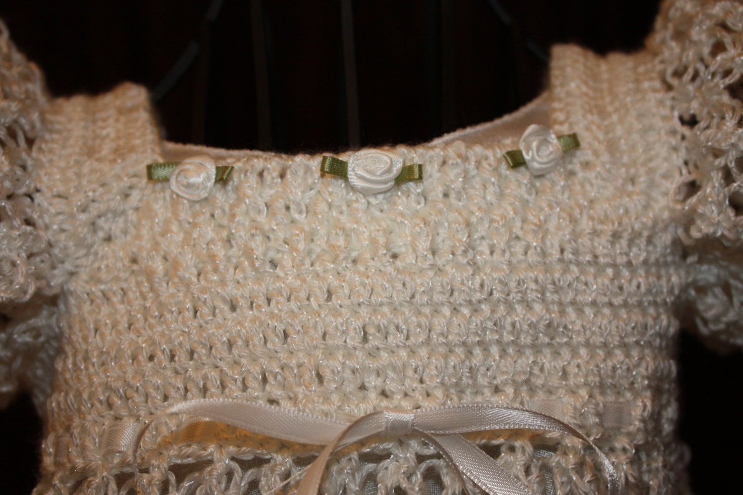 Brooke Crochet Blessing / Christening Dress, Christening Gown, Baptism ...