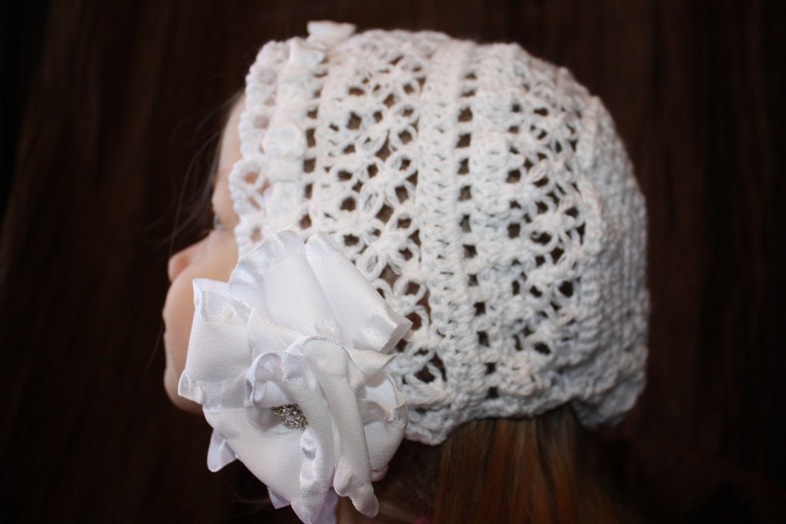 Ava Blessing / Christening Bonnet - Etsy
