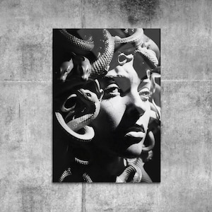 Tempered Glass Statue of Medusa Wall Art Wall Hanging Housewarming Gift ...