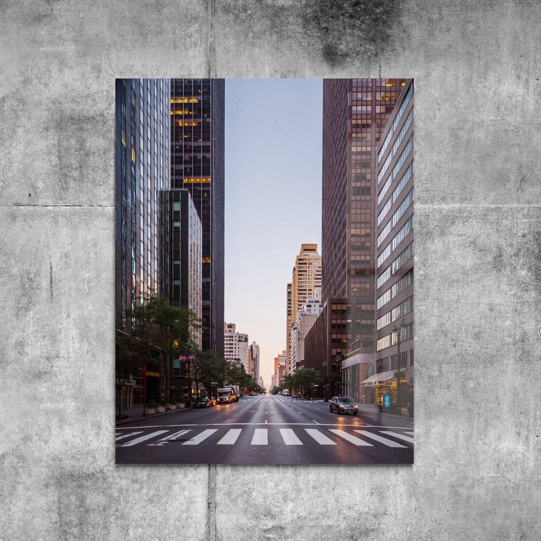 New York City Tempered Glass Print Wall Art Housewarming Gift Modern ...