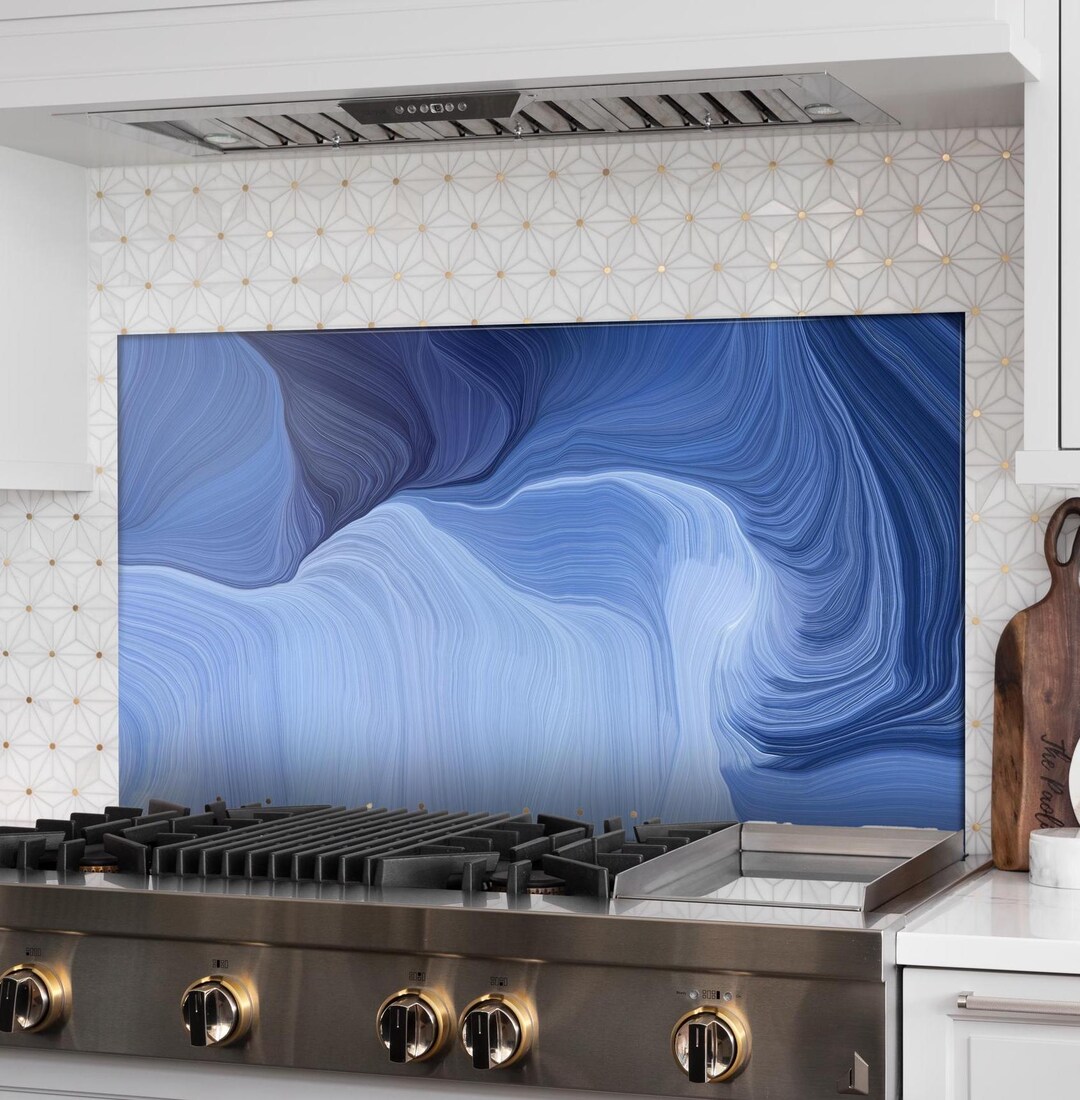 Kitchen Backsplash, Stove Back Cover, Tempered Glass Stove Backsplash ...