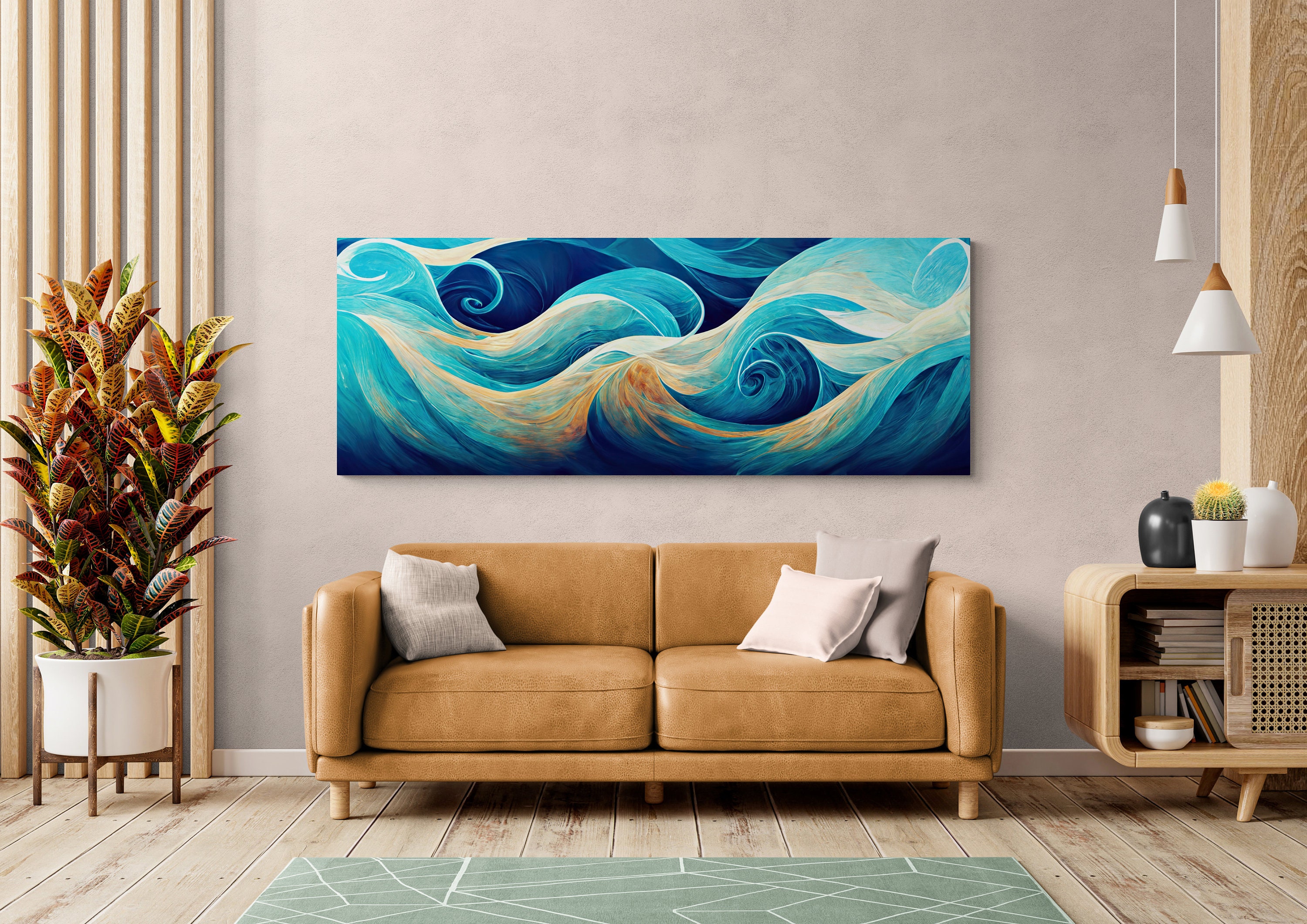 Abstract Glass Wall Art, Ready to Hang House Gift, Modern Glass Art ...