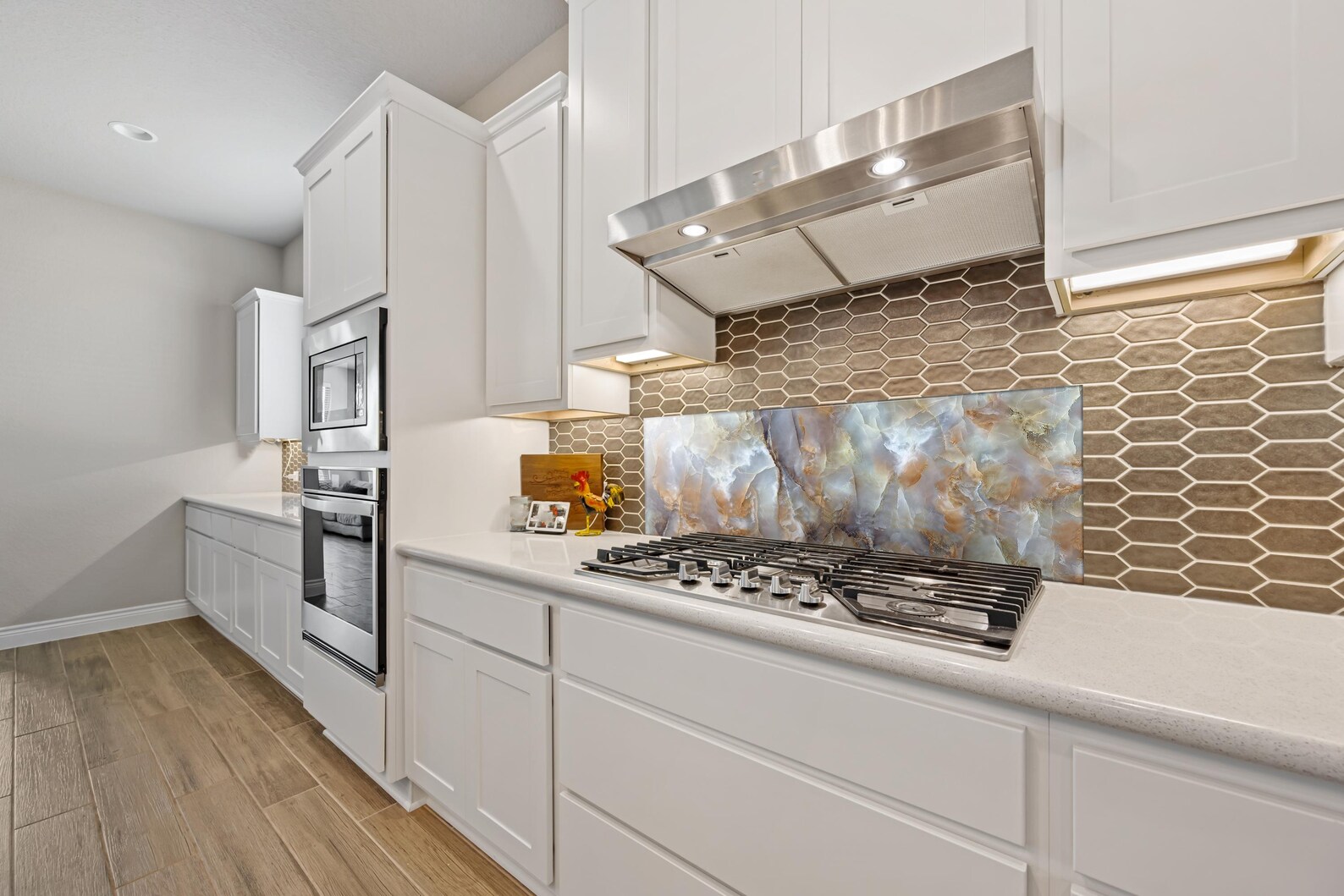 Marble Kitchen Backsplash, Stove Back Cover, Tempered Glass Stove ...