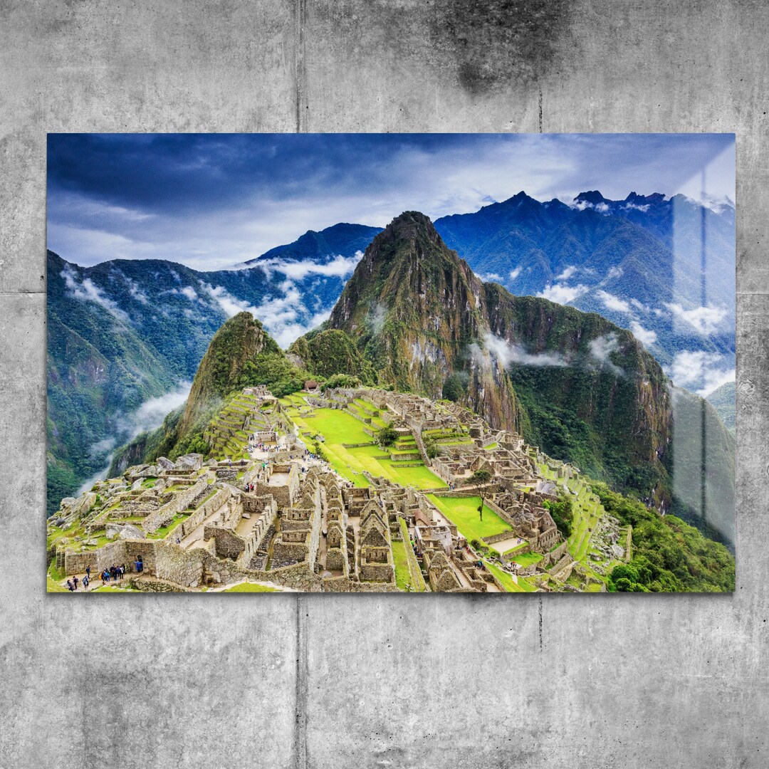 Machu Picchu Glass Print Wall Art Ready to Hang House Warming Gift ...