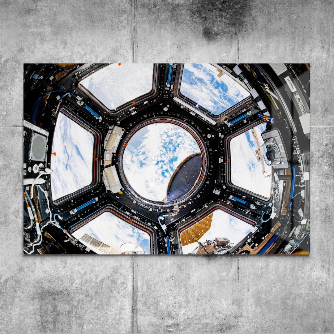 Tempered Glass Earth From Space Shuttle Wall Art Housewarming Gift ...