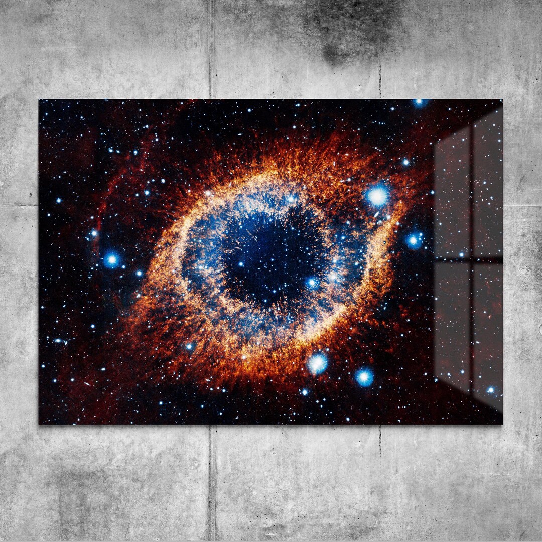 Tempered Helix Nebula Space Wall Art Housewarming Gift, Modern Glass ...