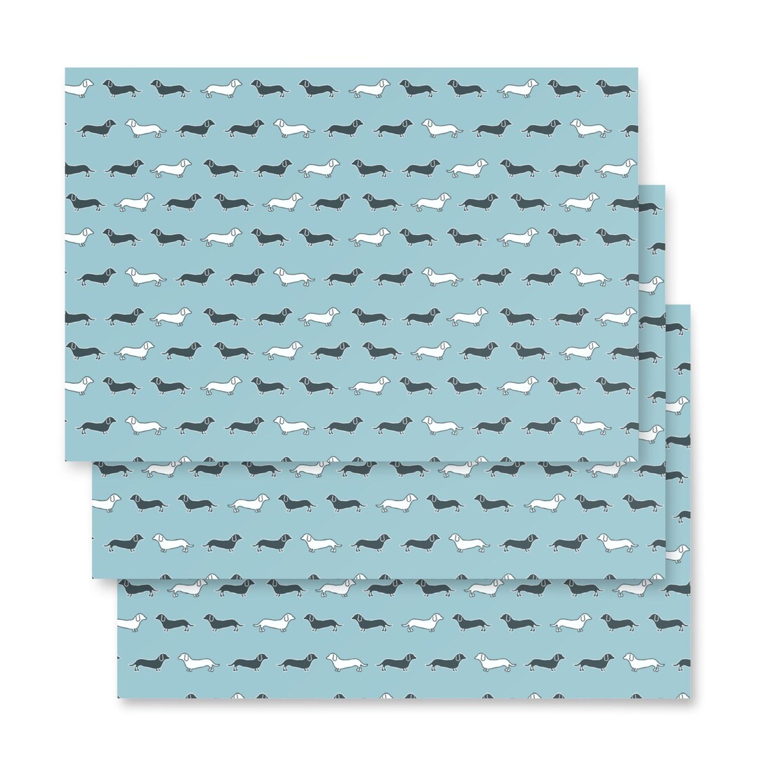 Wiener Dog Wrapping Paper Sheets - Etsy