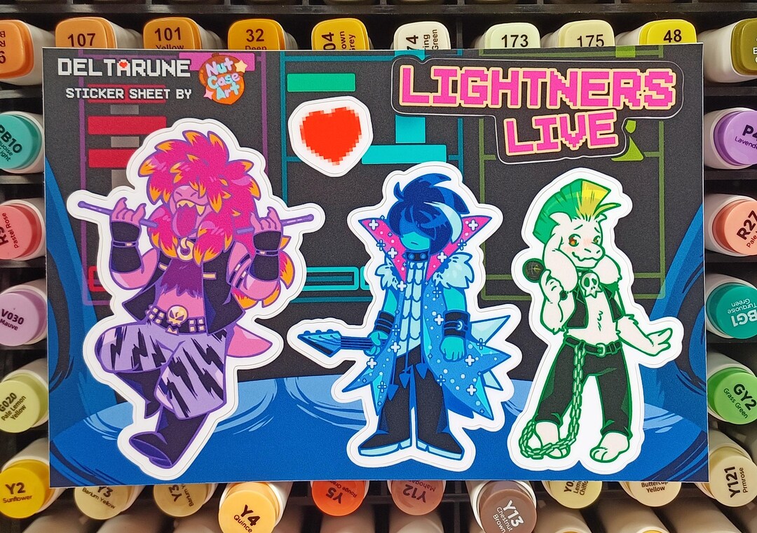 Deltarune Ch 3 Rock Battle Sticker Sheet 6"x4" - Etsy
