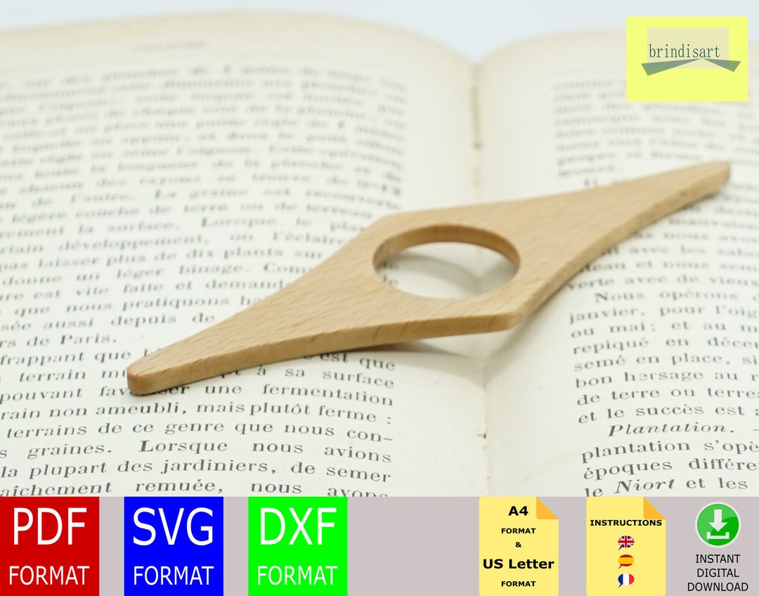 Book Page Holder DXF SVG PDF File - Digital Download - Vector Design ...