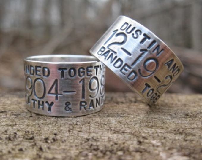 Custom Silver Duck Band Wedding Ring. Sterling Silver Goose Band Ring ...