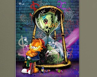 Time is Money Quote Motivational Wall Art, Investor Office Decor ...