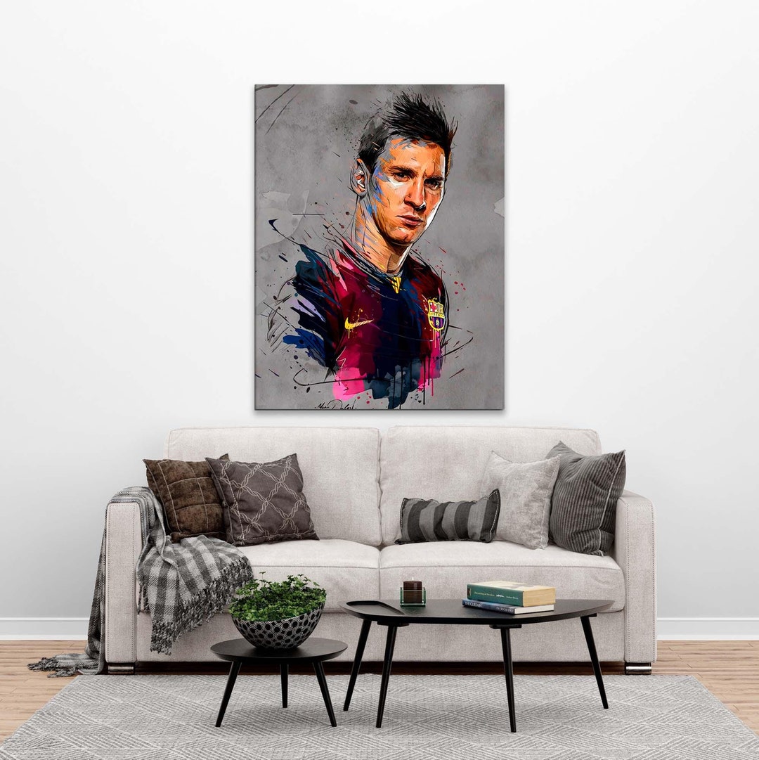 Messi Canvas, Leo Messi Poster, Man Cave Decor, Lionel Messi Poster ...