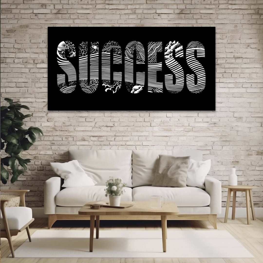 Success Poster, Motivational Art, Office Wall Decor, Modern Wall Art ...