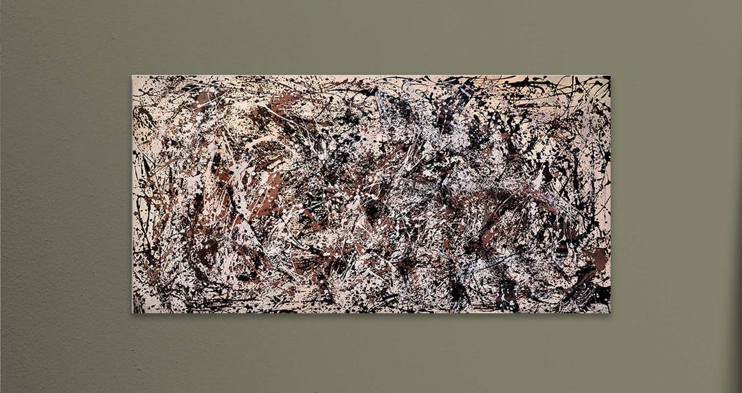 Jackson Pollock Alchemy 1947 Framed Canvas Painting, Extra Large Wall ...