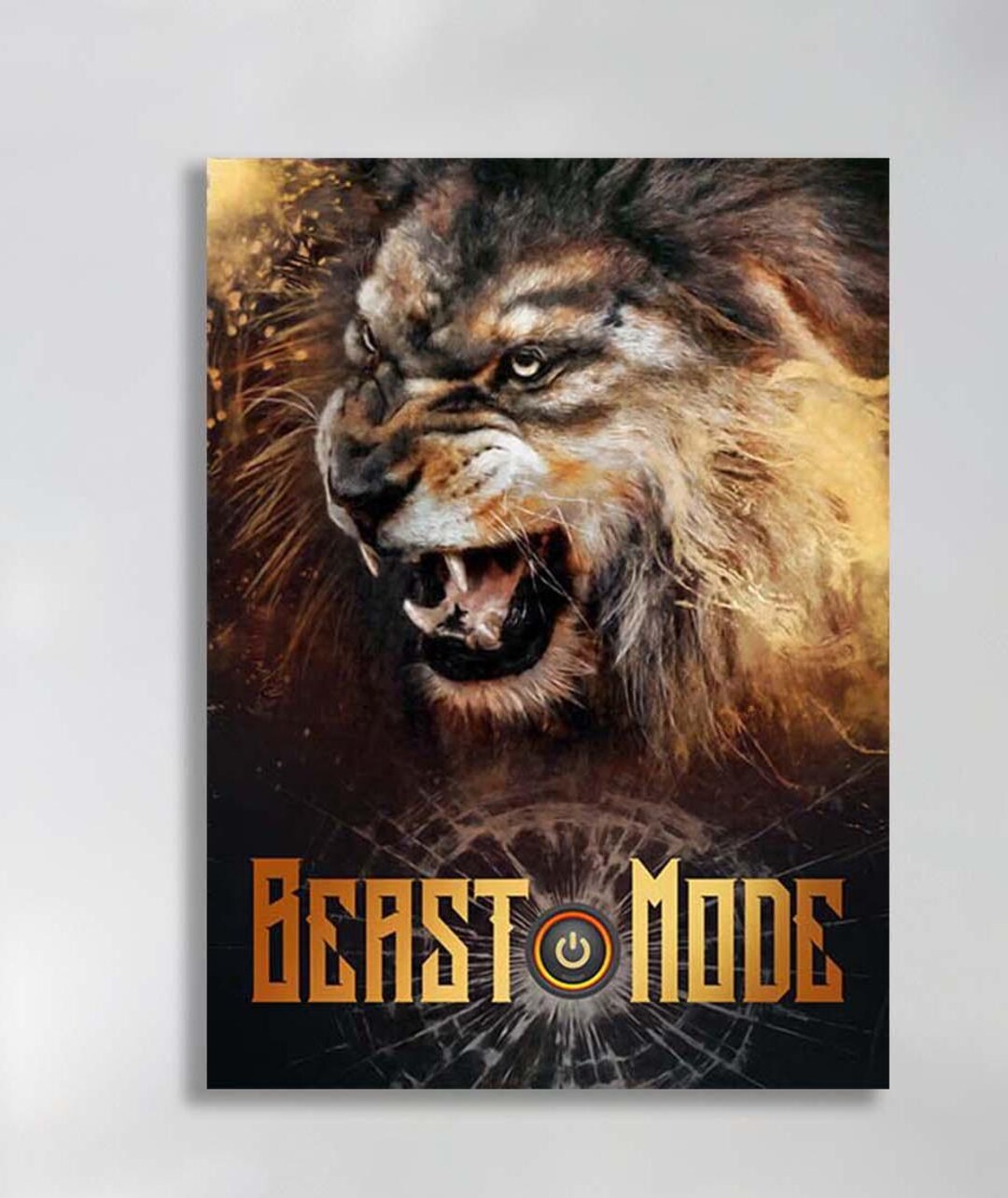 Beast Mode Canvas Print, Lion Mentality Wall Art, Motivational Office ...