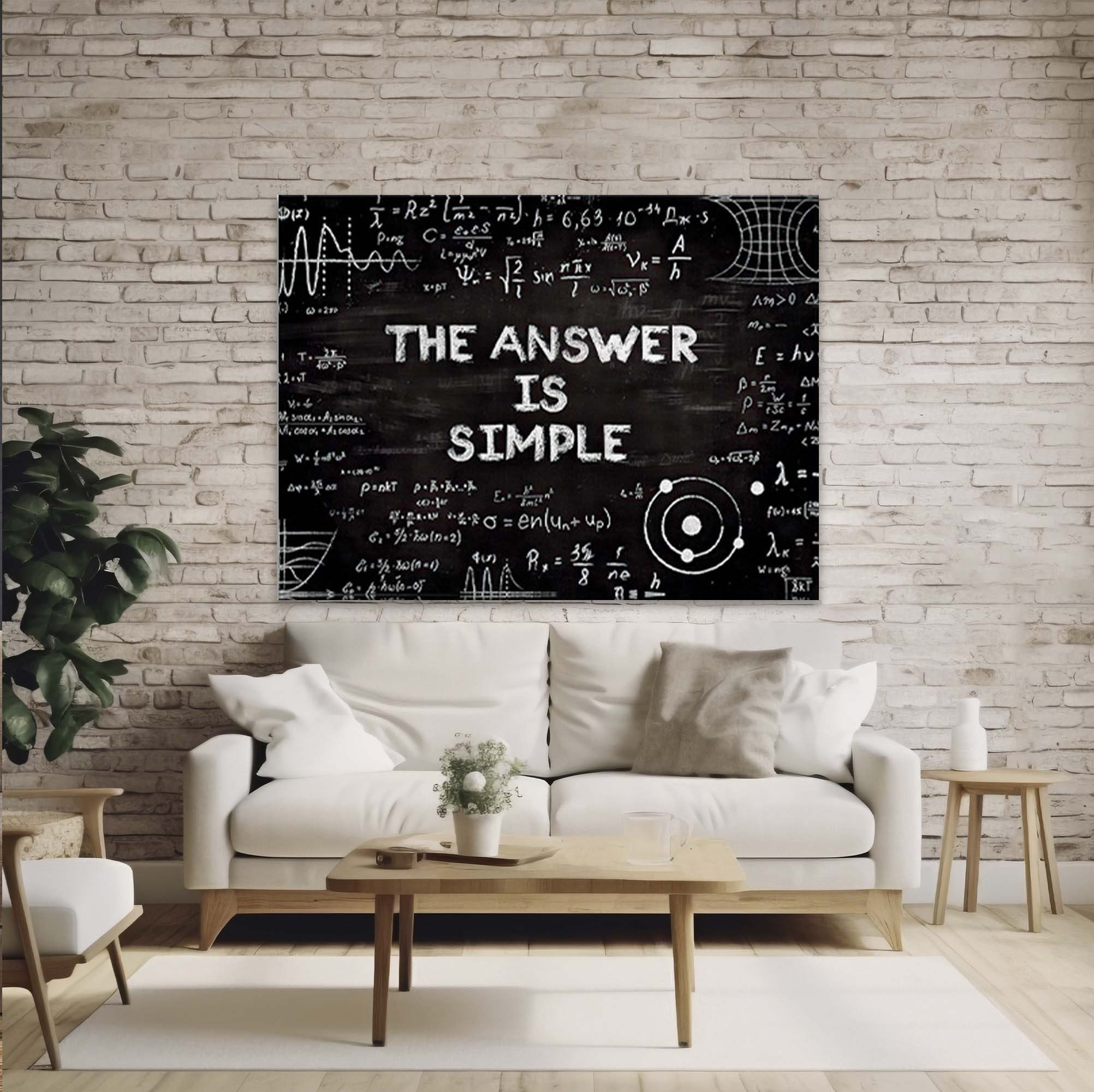 The Answer is Simple Office Poster ,modern Decor Wall Art, Math Lover ...