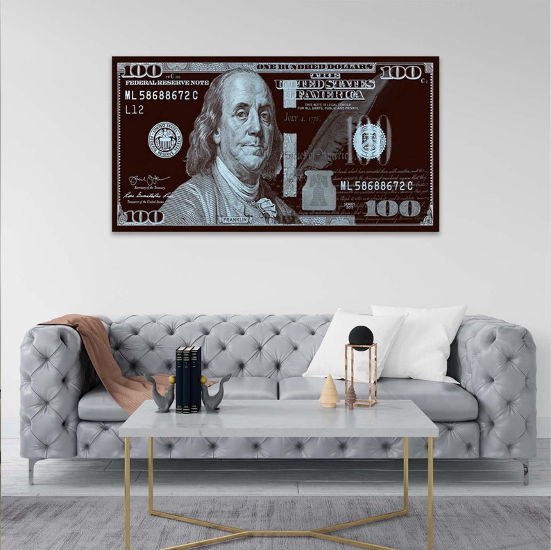Black Dollar Art, Dollar Bill Art, Motivational Poster, Dollar Sign ...