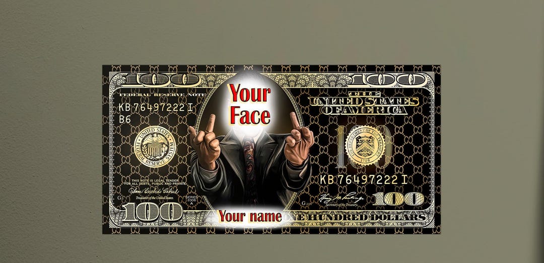 Personalized Your Face on Dollar Canvas, Best Gift Idea for Boyfriend ...