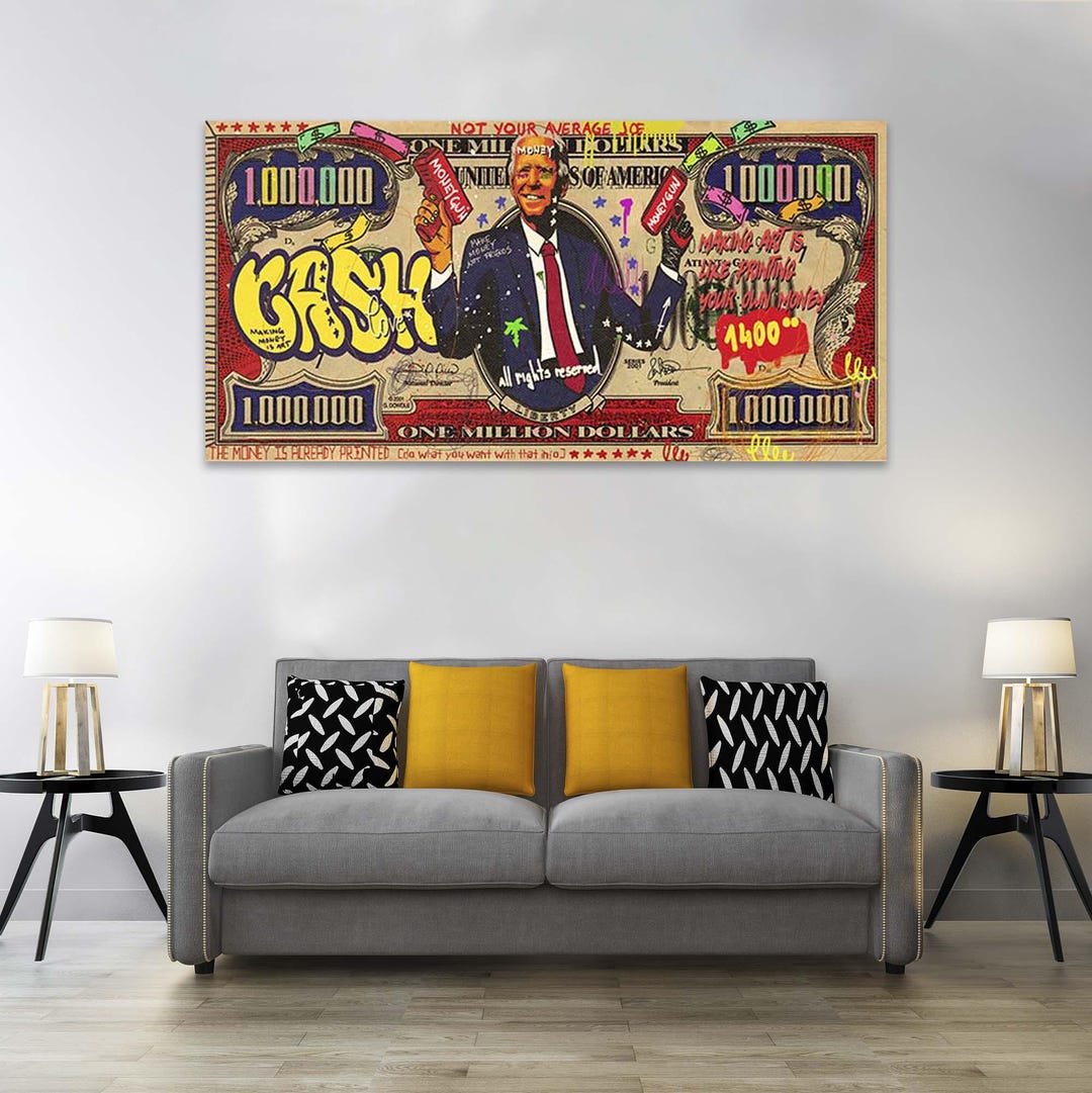 Pop Art Money Poster,million Dollar Bill Canvas,modern Wall Art With ...