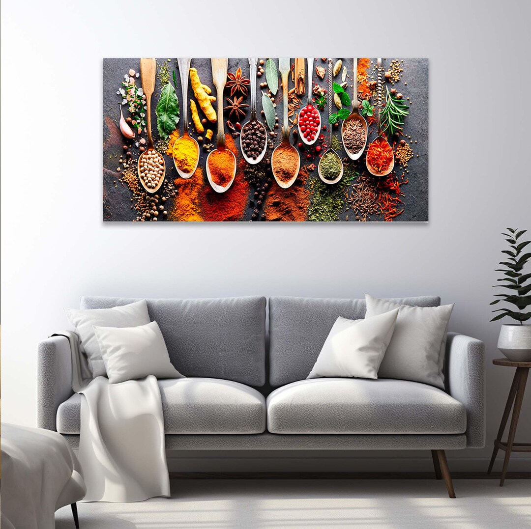 Herbs Poster, Herbs and Spices, Kitchen Poster, Chef Poster, Spices Art ...