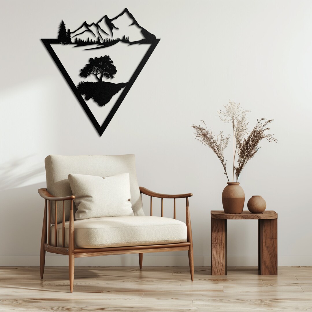 Metal Mountain Wall Art, Mountain Metal Wall Art, Mountain Art, Metal ...